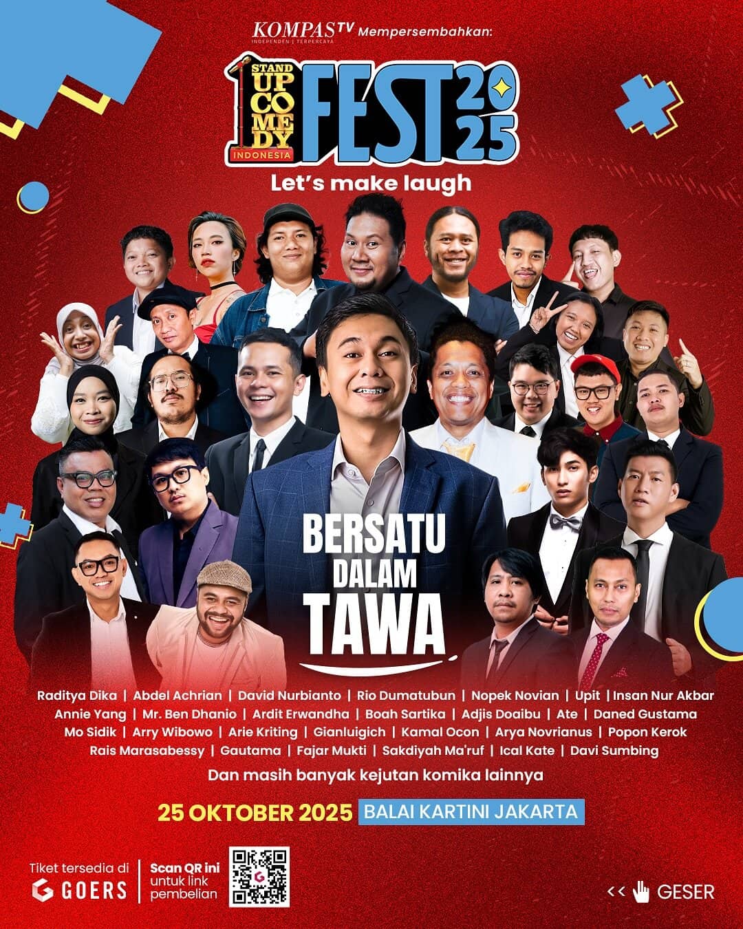 STAND UP COMEDY INDONESIA FEST 2025 - Balai Kartini